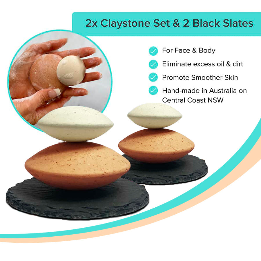2x Pryshan Clay Exfoliating Stones Set 2-Pack – Pryshan Canada