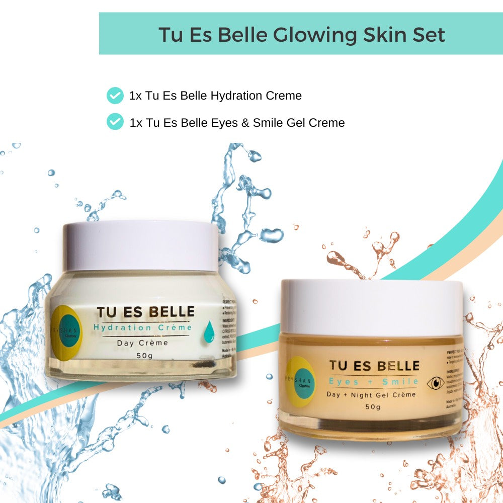 Tu Es Belle Pack Glowing Skin – Hydrate & Brighten – Pryshan Canada